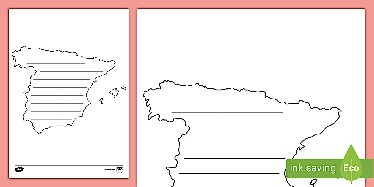 Spain Writing Template (teacher made) - Twinkl