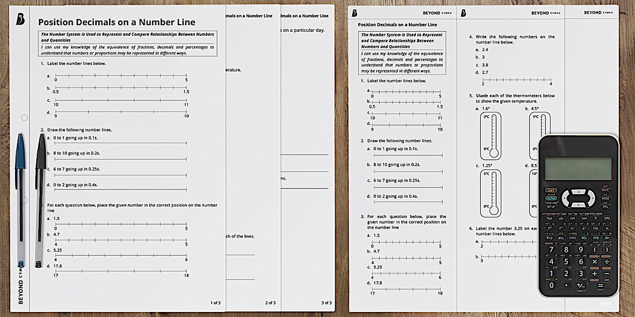 Position Decimals on a Number Line (teacher made) - Twinkl