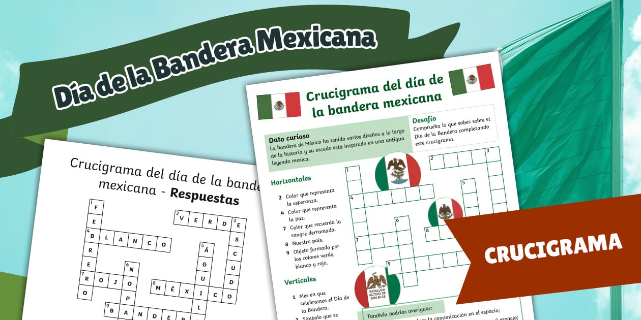 Crucigrama de la Bandera Mexicana