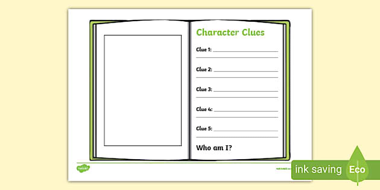 Who am I? - Character Writing Frame - KS1 - English - Twinkl