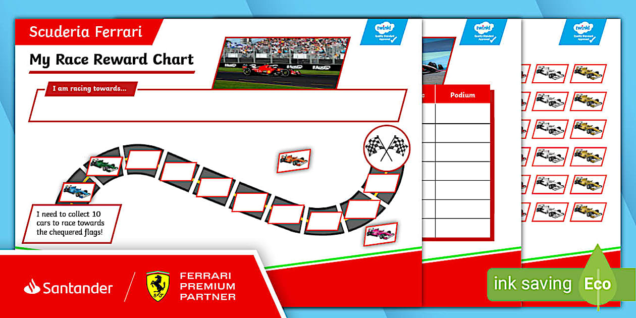 FREE! - Scuderia Ferrari F1: Racing Track Reward Charts