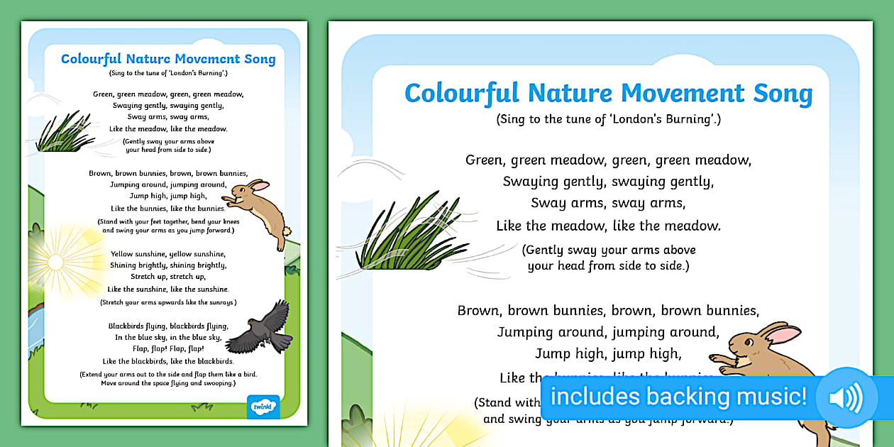 Colourful Nature Movement Song | Toddlers | Twinkl - Twinkl