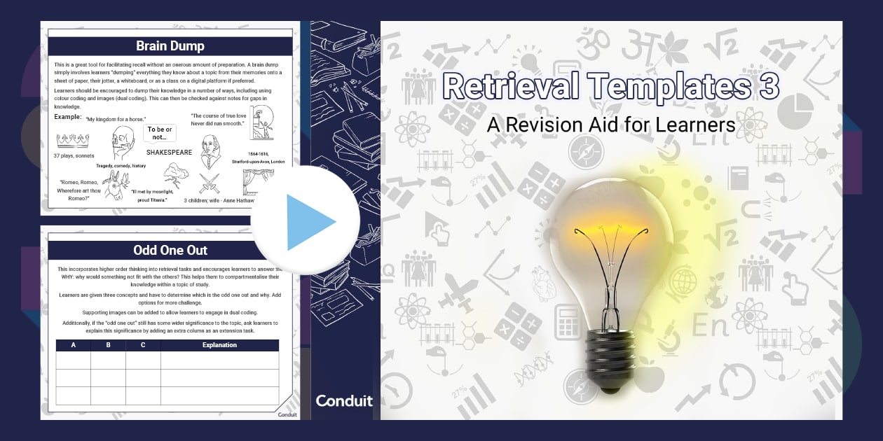 Retrieval Template 3 (teacher made) - Twinkl