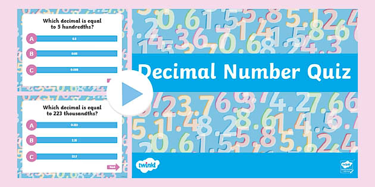 Decimal Numbers PowerPoint Quiz (teacher made) - Twinkl