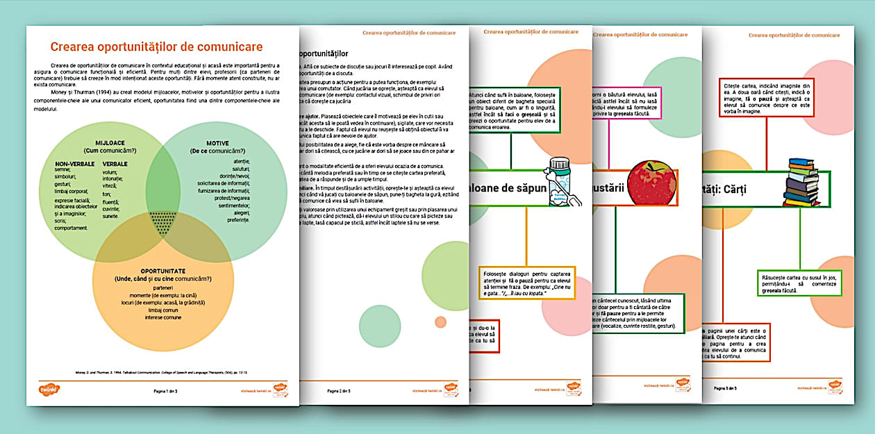 Creare oportunități de comunicare – Soluții pentru educație
