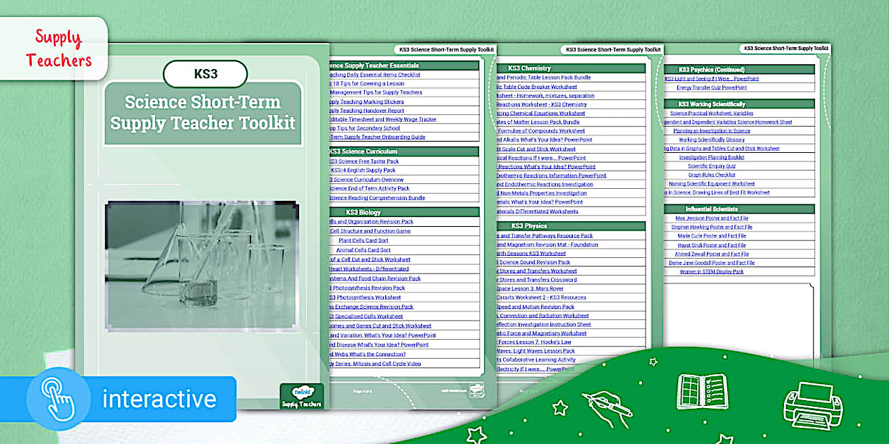 KS3 Science Short-Term Supply Teacher Toolkit