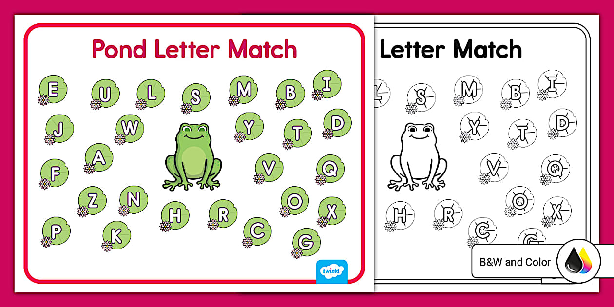Pond Letter Match Activity Mat (teacher made) - Twinkl