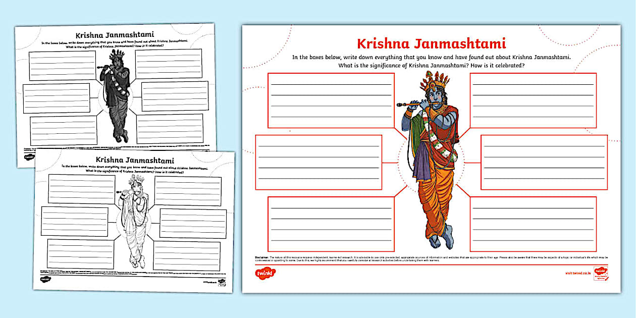 Krishna Janmashtami Mind Map - Twinkl Communication - Twinkl