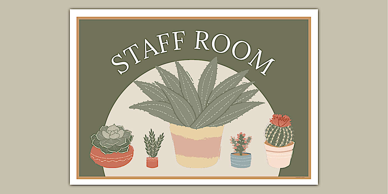 Succulents-Themed Staff Room Display Poster (Teacher-Made)