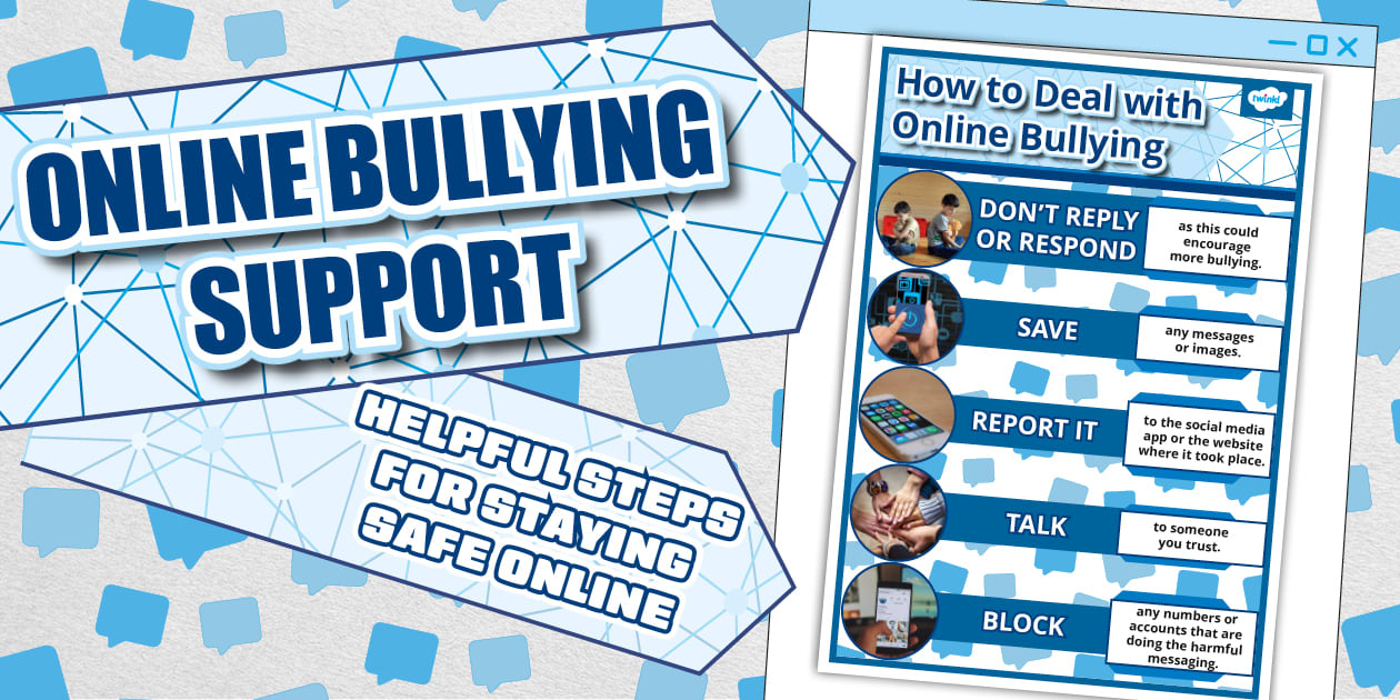 How to Deal with Online Bullying NZ Display Poster