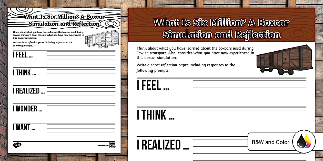 What Is Six Million? Boxcar Simulation and Writing Reflection