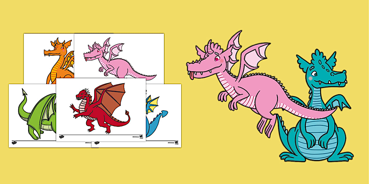 Dragon Themed Display Cut-Outs - Twinkl