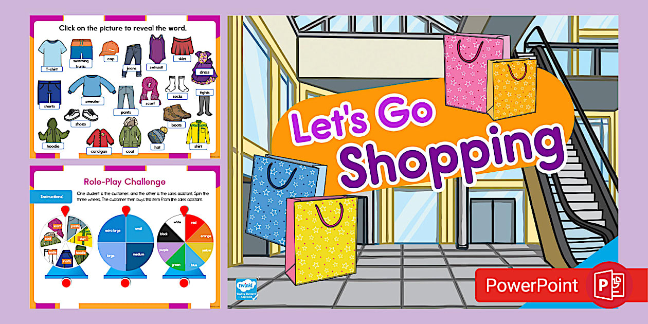 Let's Go Shopping PowerPoint for ELL - Twinkl