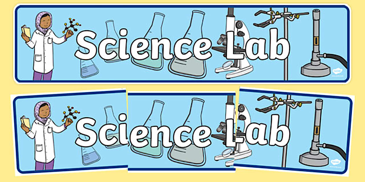 Cursive Science Lab Display Banner (teacher made) - Twinkl