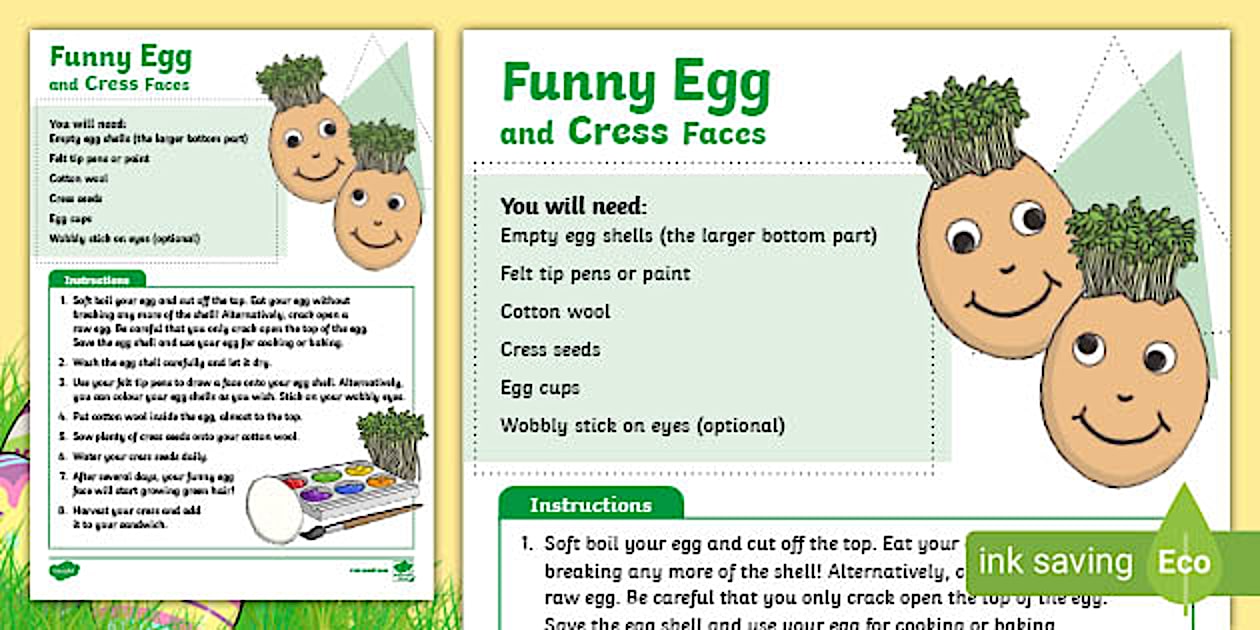 Easter Egg Funny Faces Activity (Teacher-Made) - Twinkl