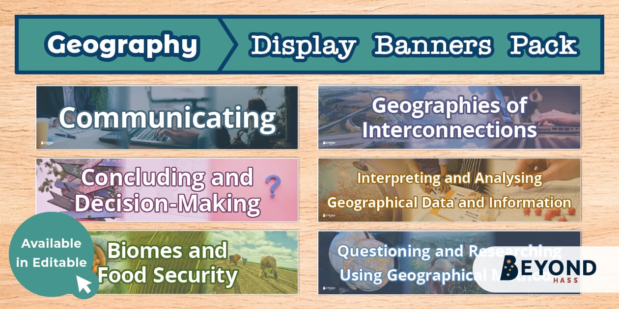 Geography (Year 9) Display Banners Pack