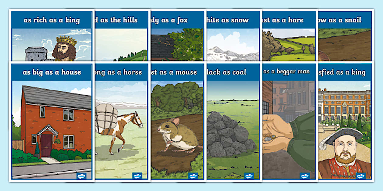 Similes Display Posters (teacher made) - Twinkl