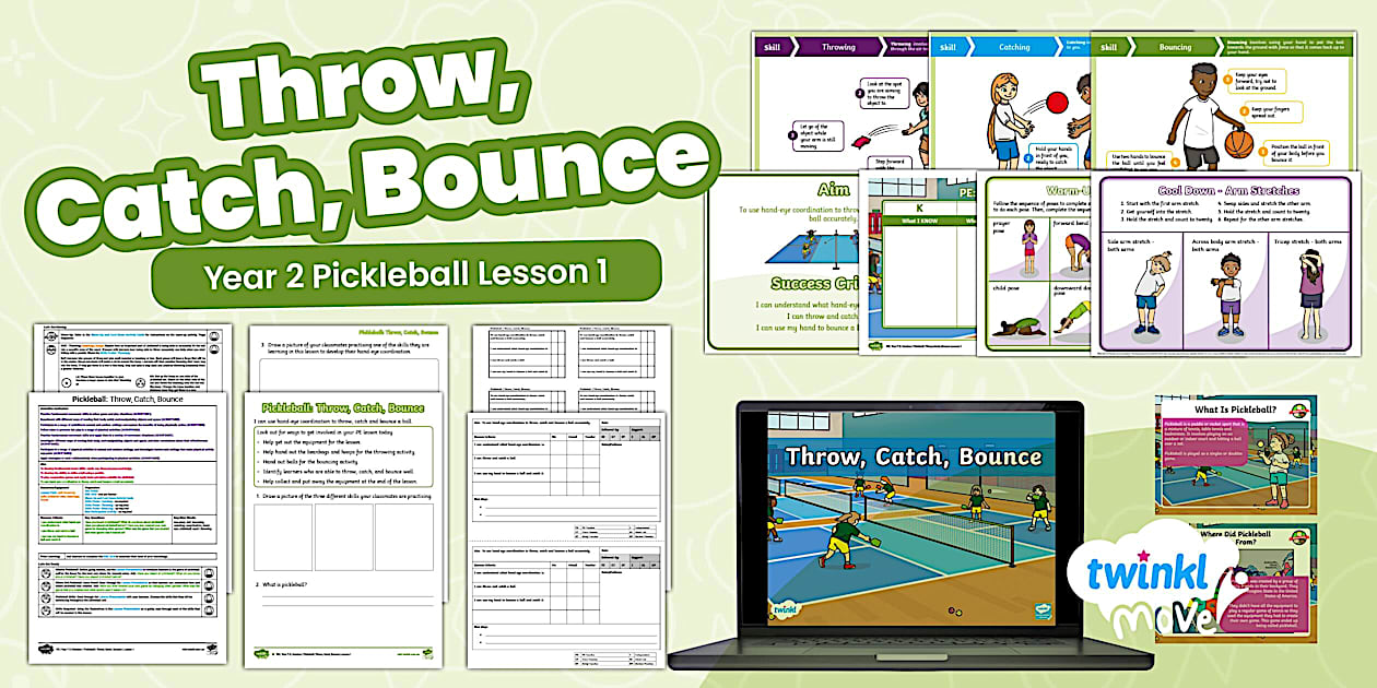 Move PE F-2 Pickleball Lesson 1: Throw, Catch, Bounce