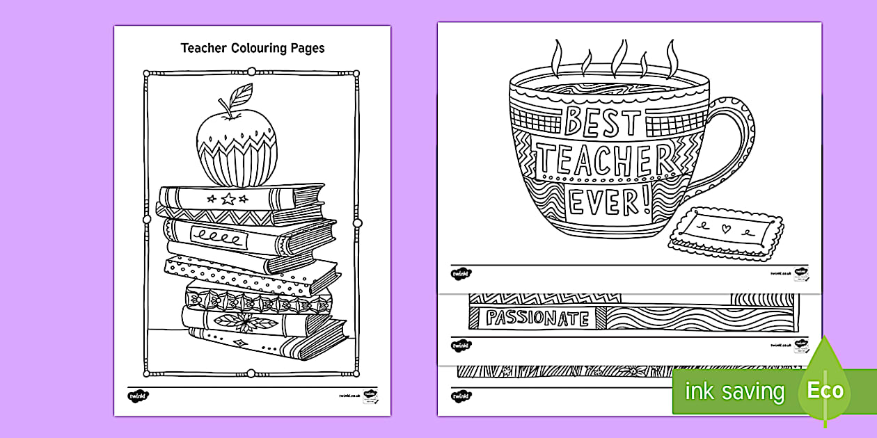 Teacher Mindfulness Colouring Pages | Teacher Support