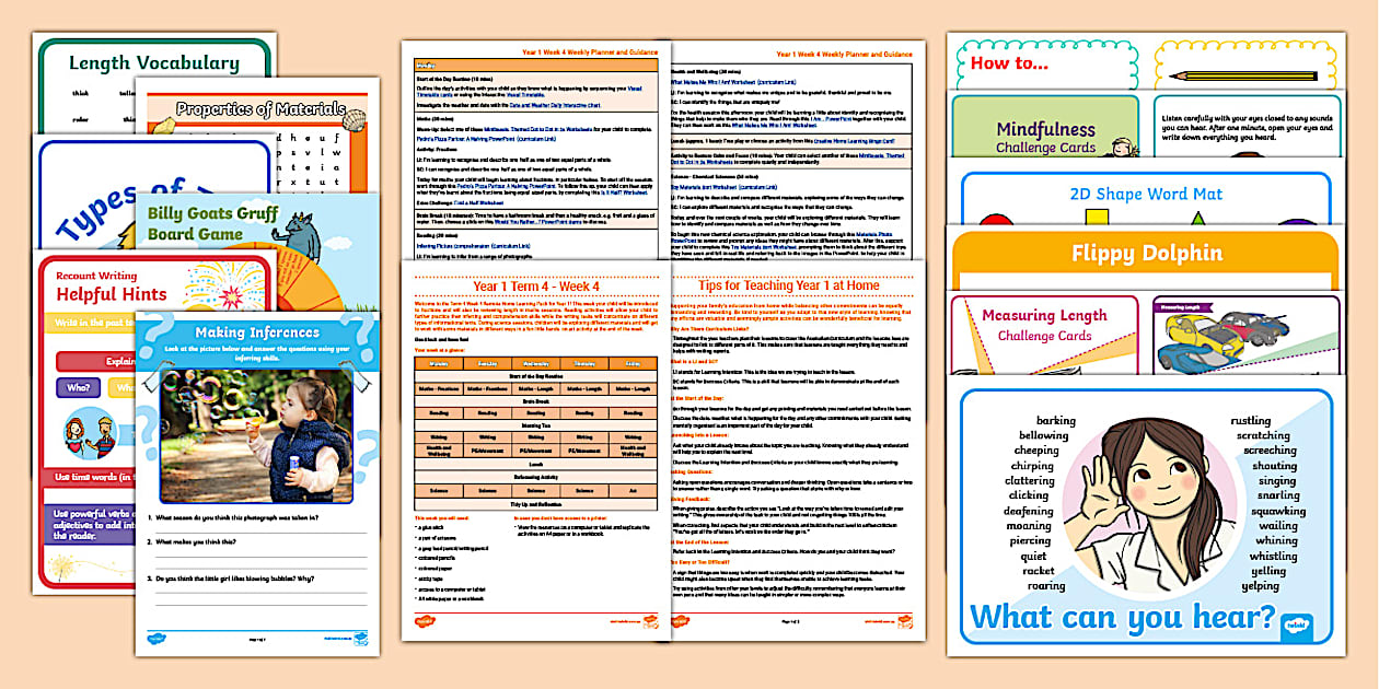 Year 1 Term 4 Week 4 Home Learning Pack