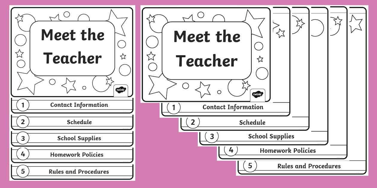 Meet the Teacher Printable | Twinkl USA (teacher made)