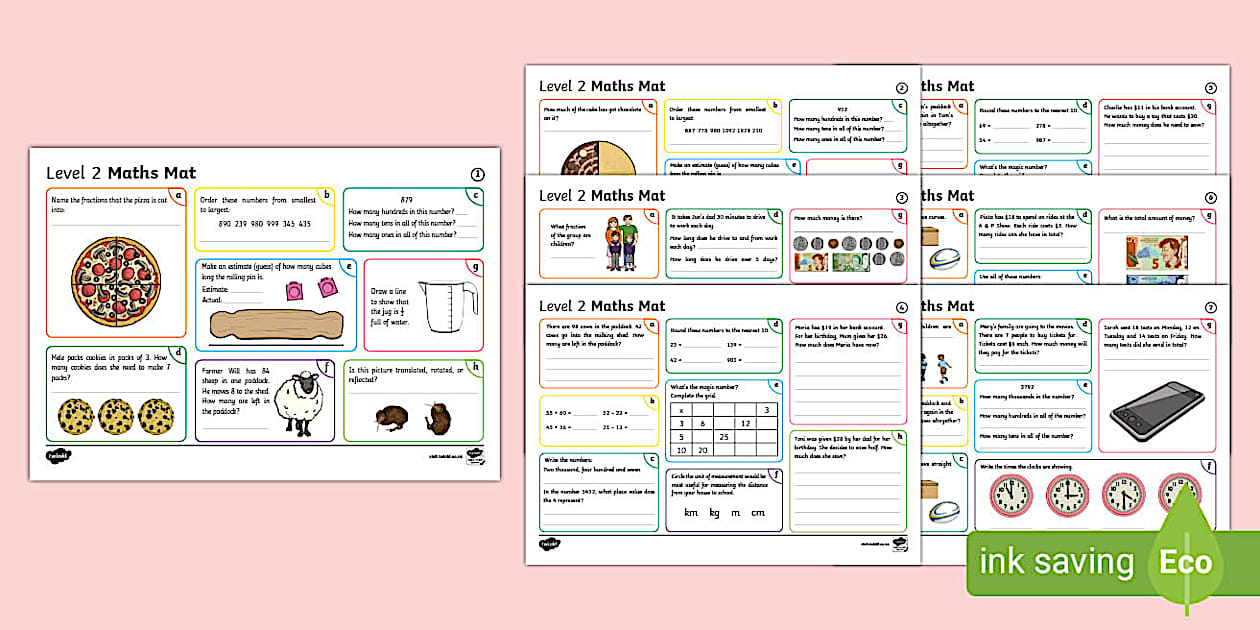 New Zealand Level 2 Maths Activity Mats (Teacher-Made)