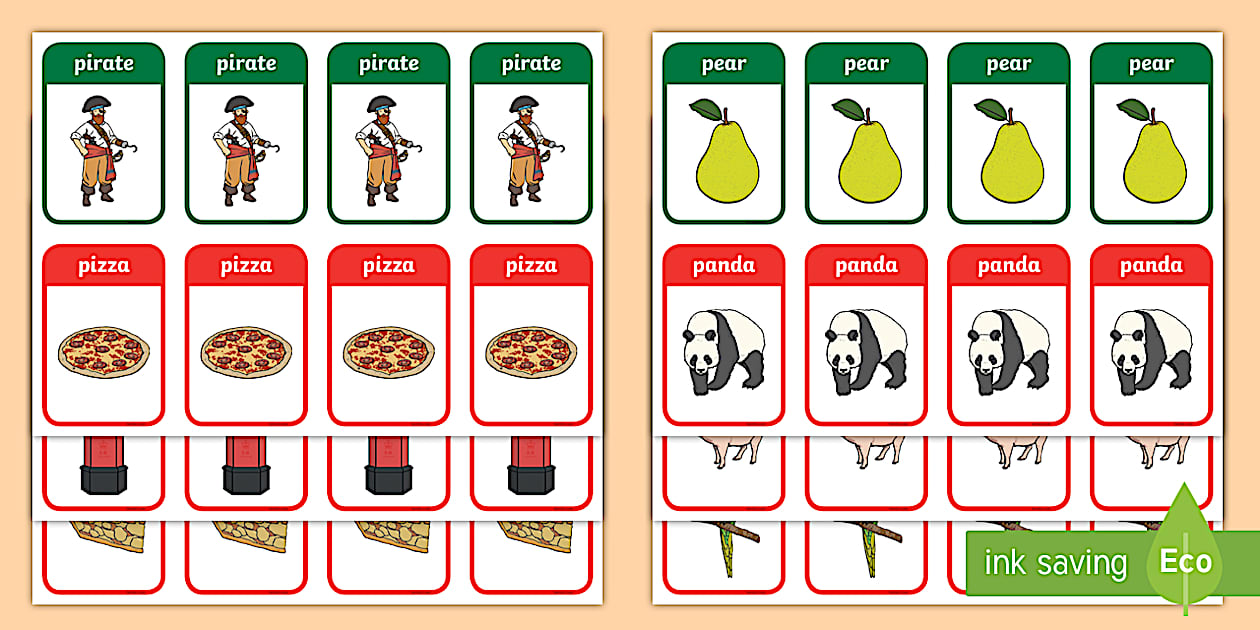 /p/ Initial Sound Snap Card Game (Teacher-Made) - Twinkl