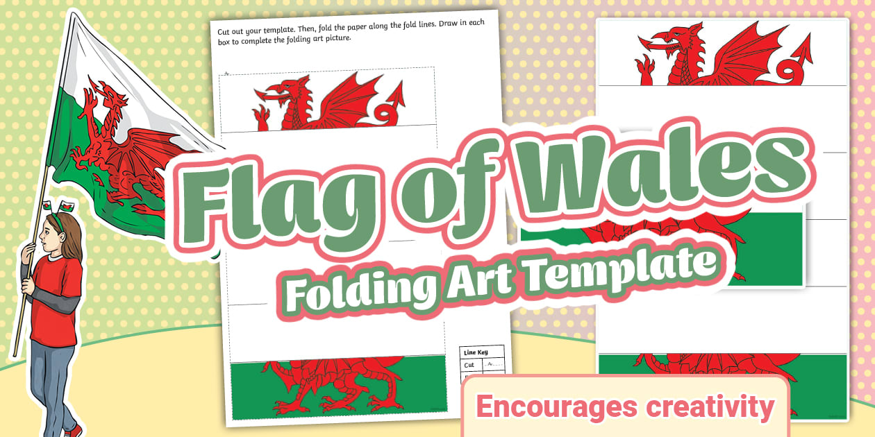Flag of Wales Folding Art Template