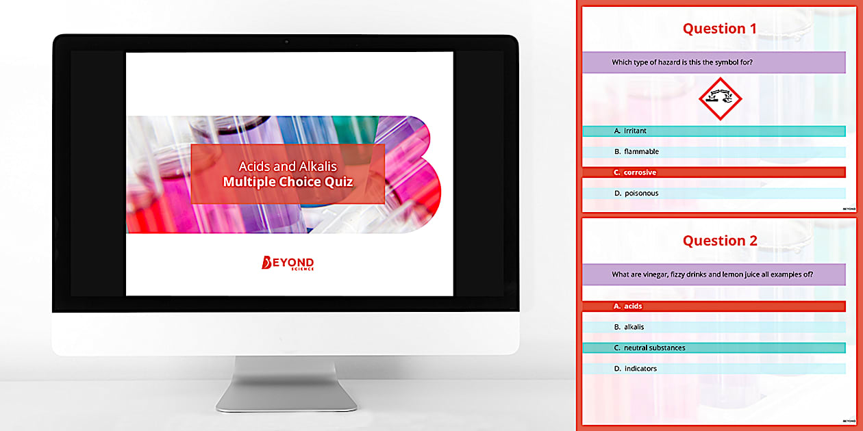 Acids and Alkalis Quiz PowerPoint (Teacher-Made) - Twinkl