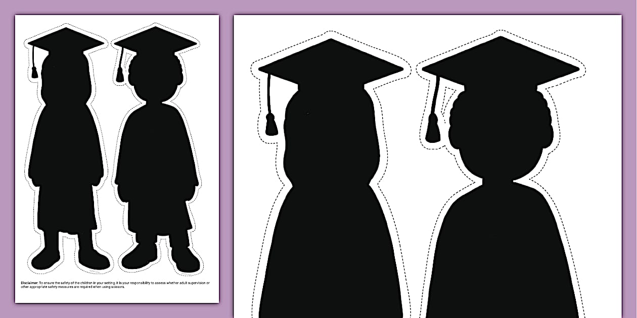 Graduation Silhouette Cut-Out (teacher made) - Twinkl