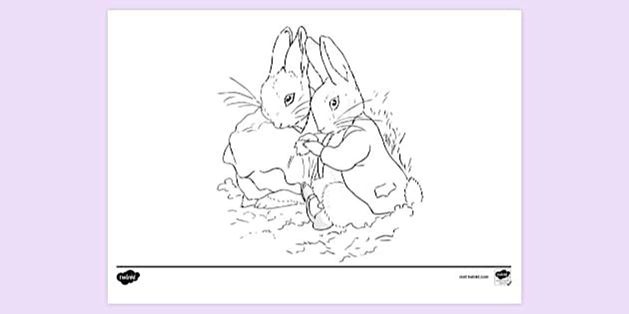 Peter Rabbit Colouring Page (teacher made) - Twinkl