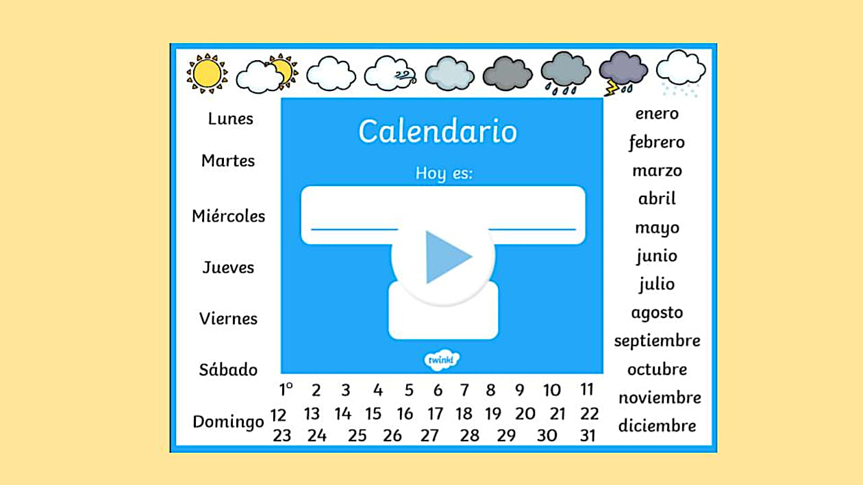Calendario diario interactivo (teacher made) - Twinkl