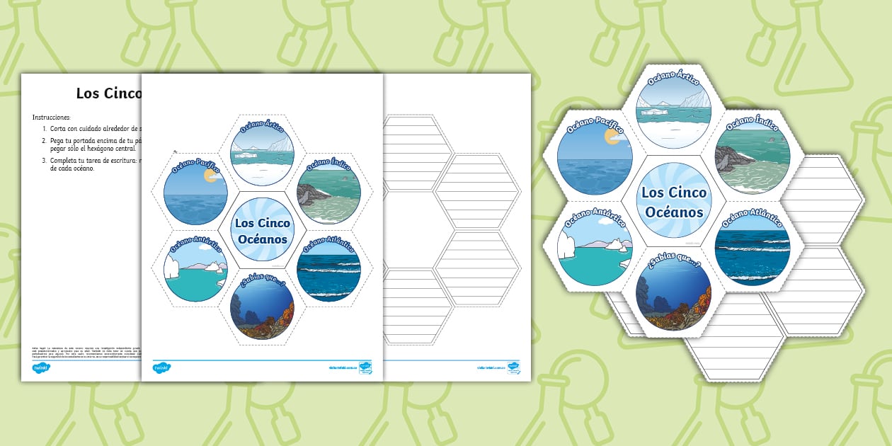 Diagrama: Los Cinco Océanos - Twinkl Colombia