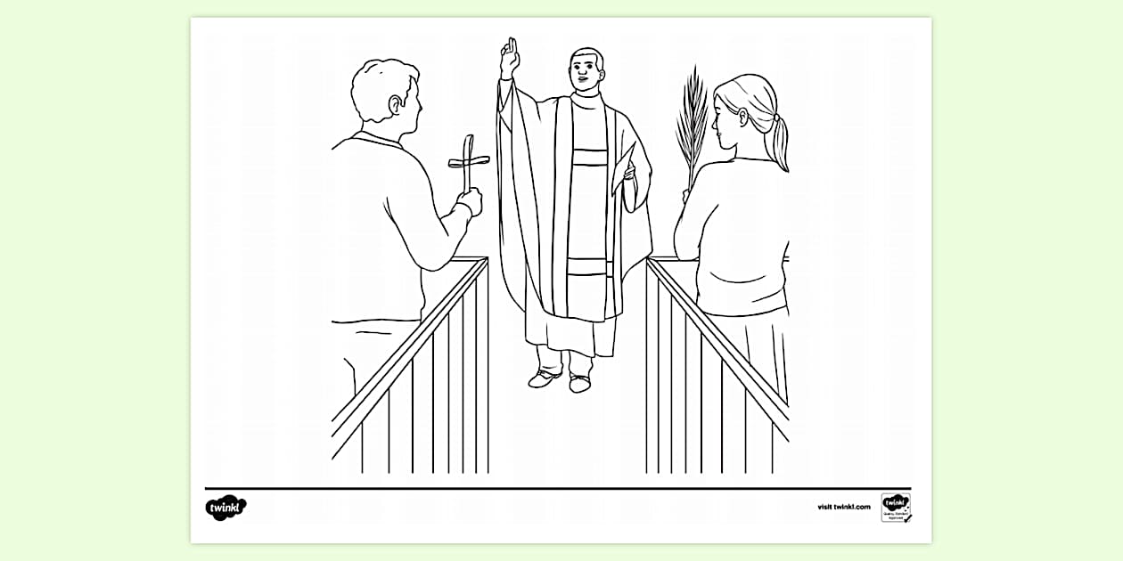 Palm Sunday Colouring Page | Colouring Sheets - Twinkl