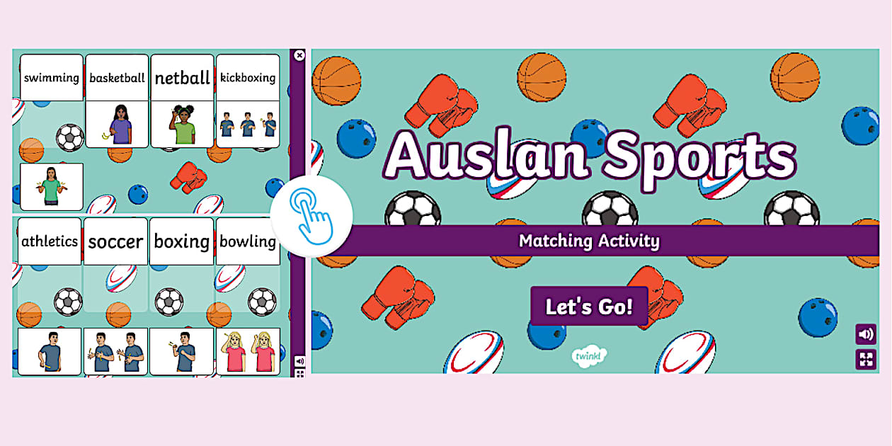 Interactive Auslan Sports Matching Game (teacher made)