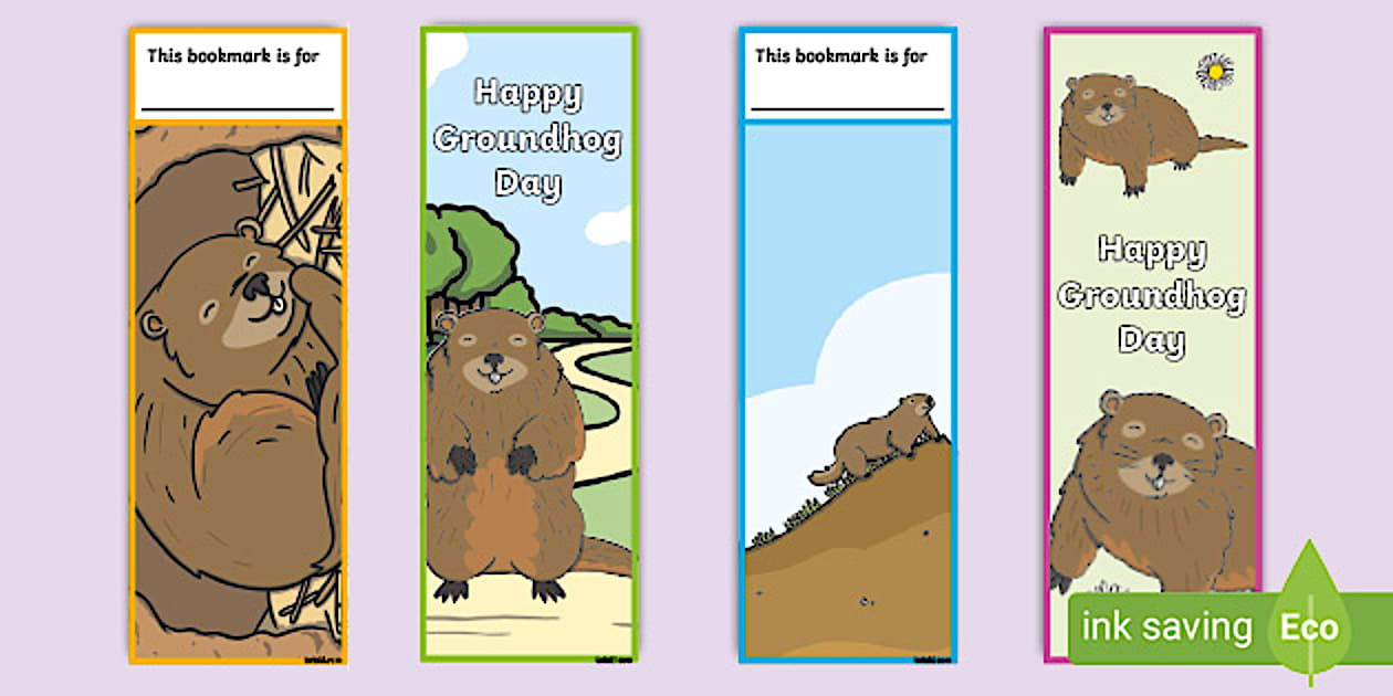 Groundhog Day Bookmarks | Primary Resources | Twinkl