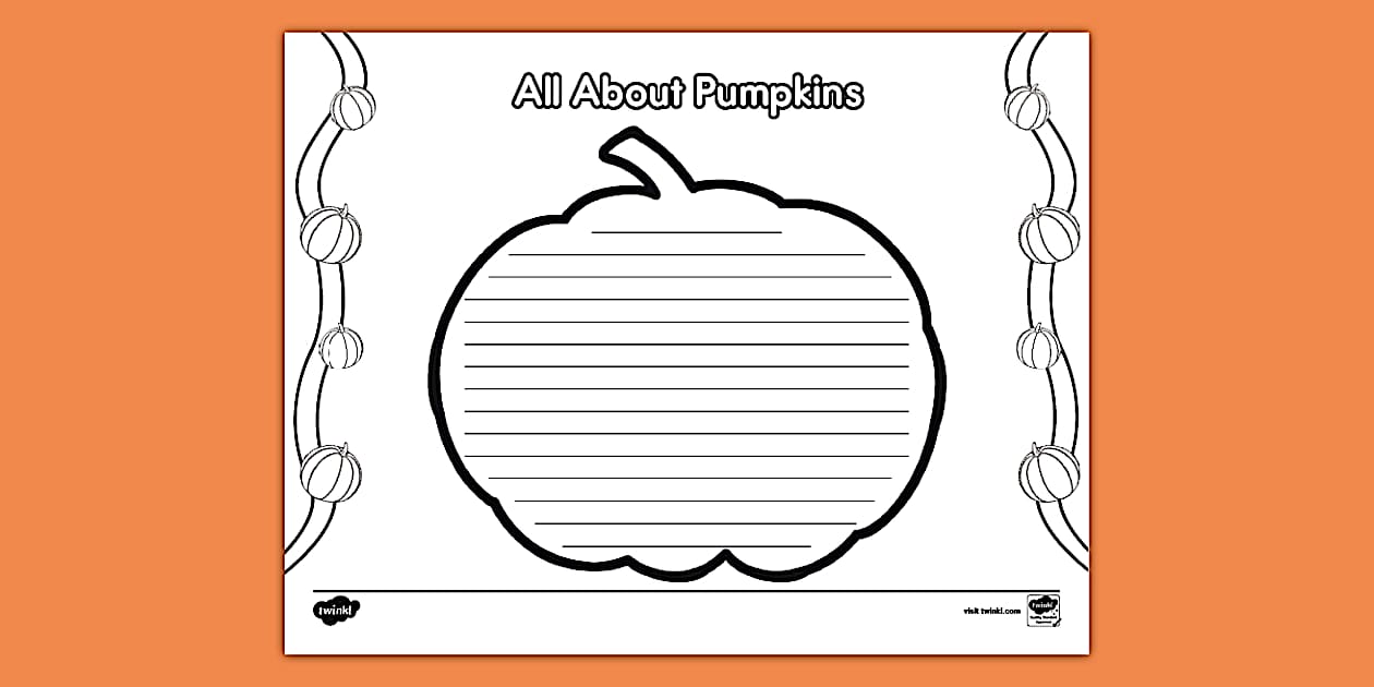 All About Pumpkins Writing Template