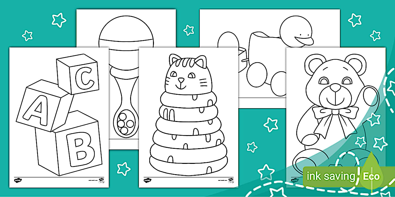 My First Toys Colouring Pack (teacher made) - Twinkl