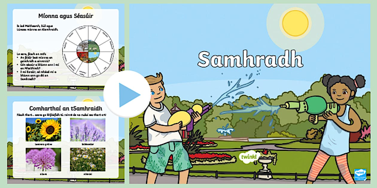 When Is Summer? | Samhradh PowerPoint Gaeilge | - Twinkl