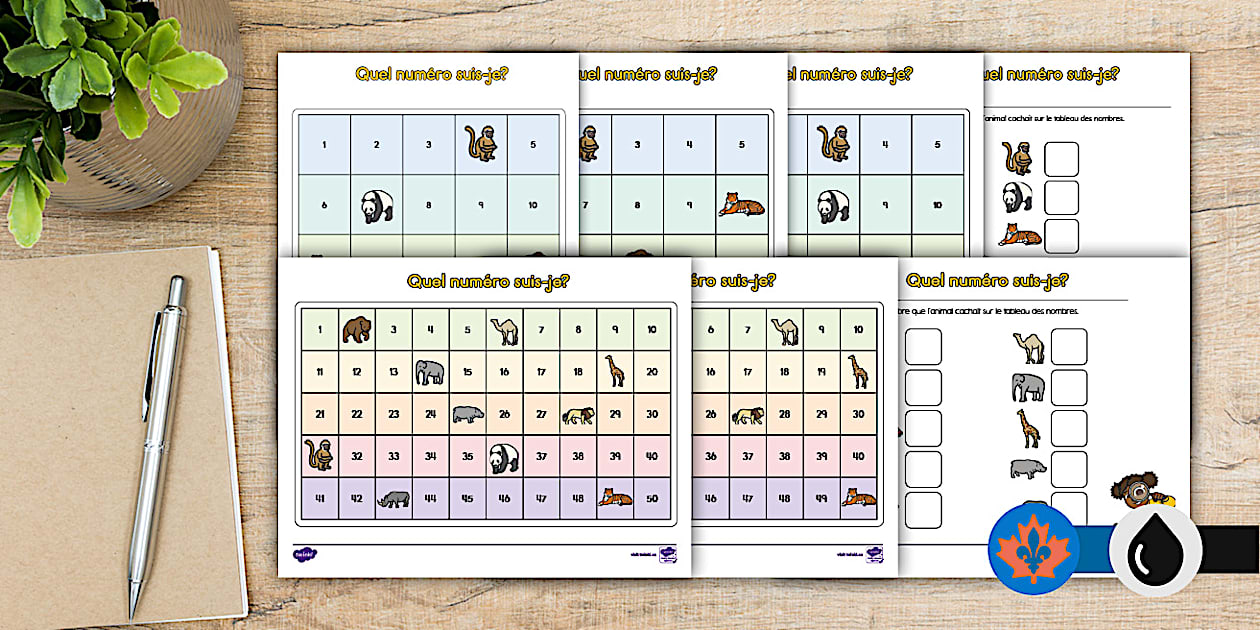 What Number am I? Math Centre Activity French (teacher made)