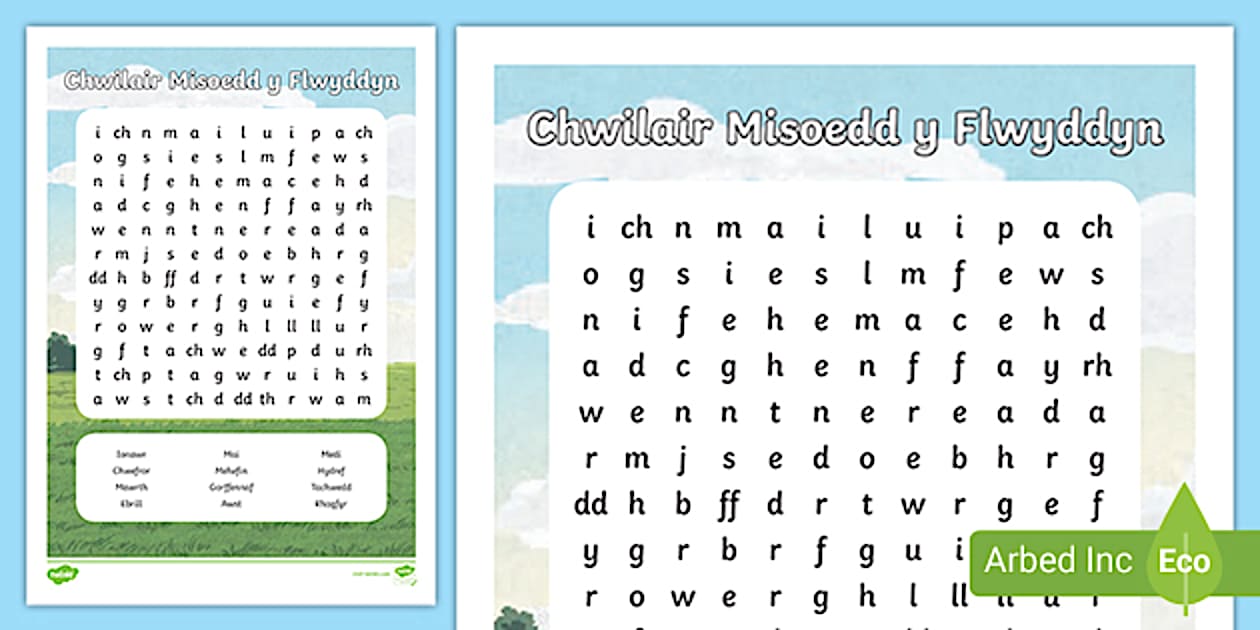 Chwilair Misoedd y Flwyddyn (Teacher-Made) - Twinkl