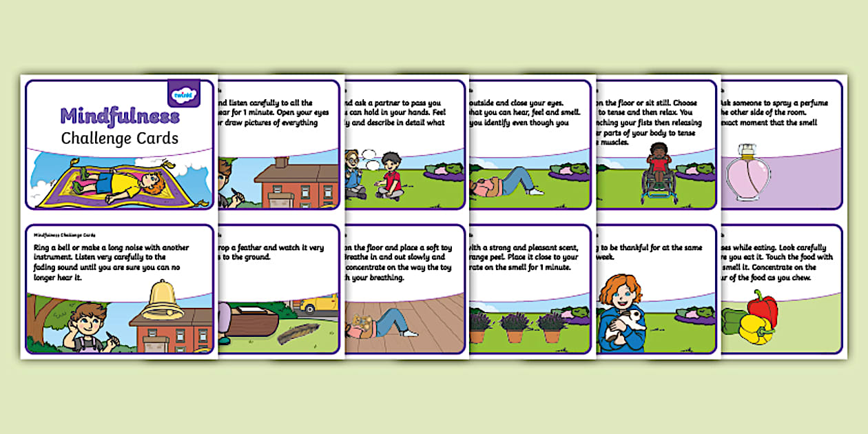 Mindfulness Activities - Challenge Cards (teacher made)