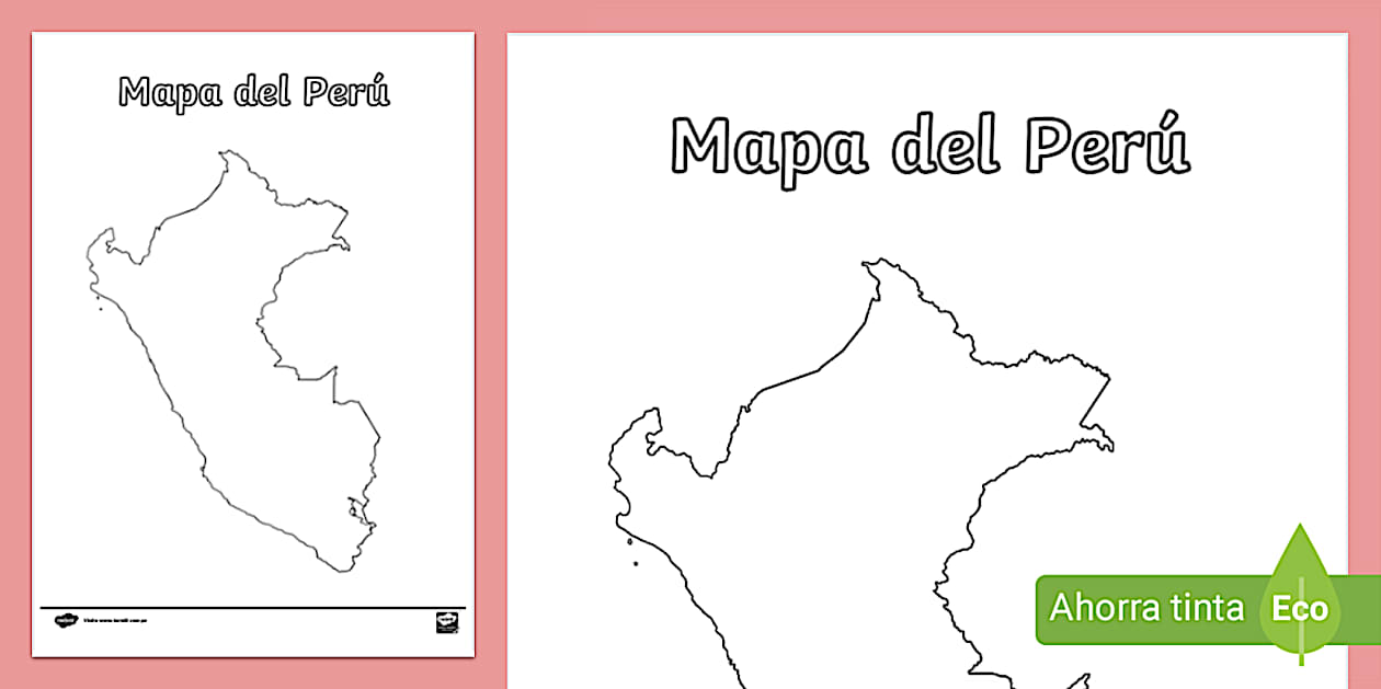 GRATIS Mapa del Perú para colorear | Materiales Twinkl