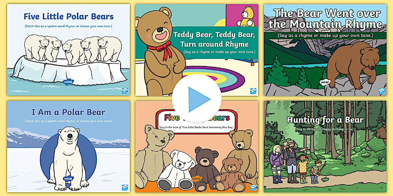 Bears Songs and Rhymes PowerPoints Pack (teacher made)