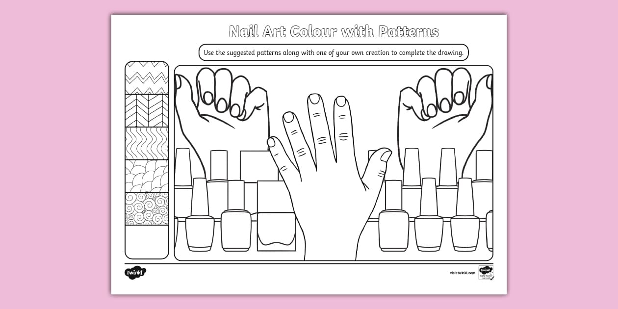 Nail Art Colour with Patterns Activity (teacher made)