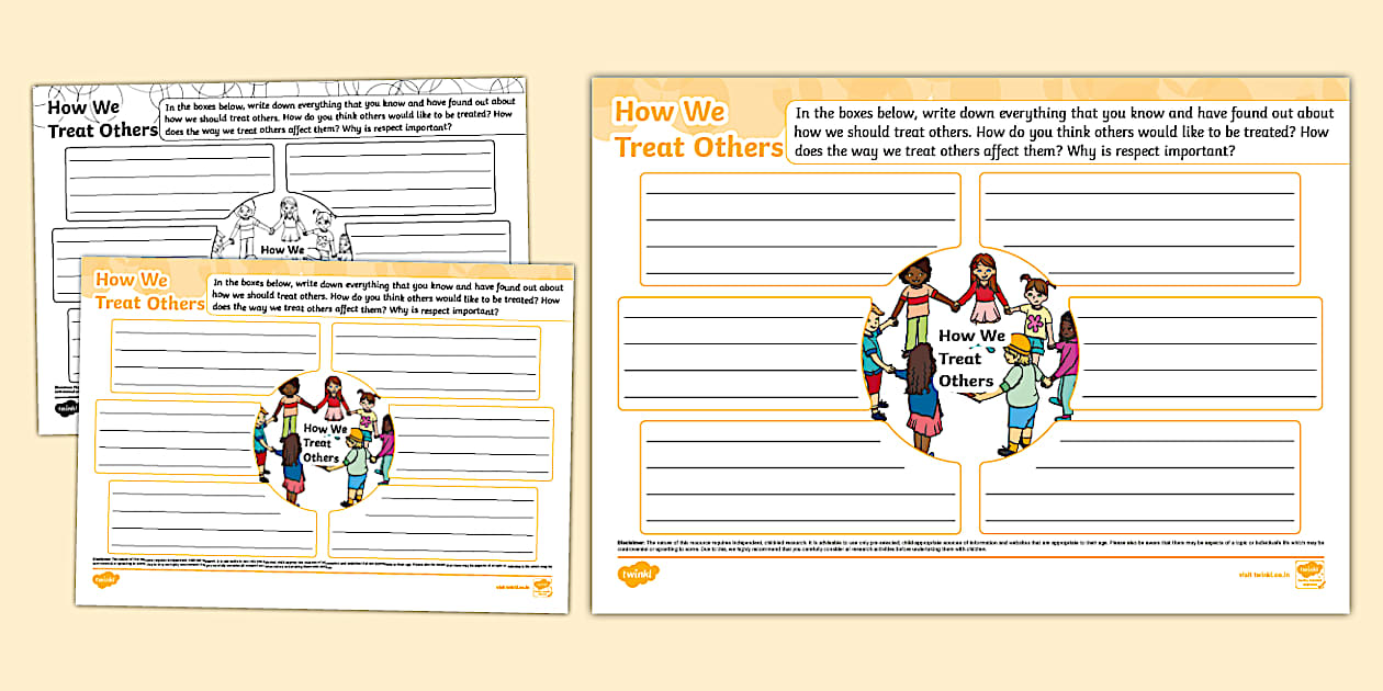 How We Treat Others Mind Map (teacher made) - Twinkl