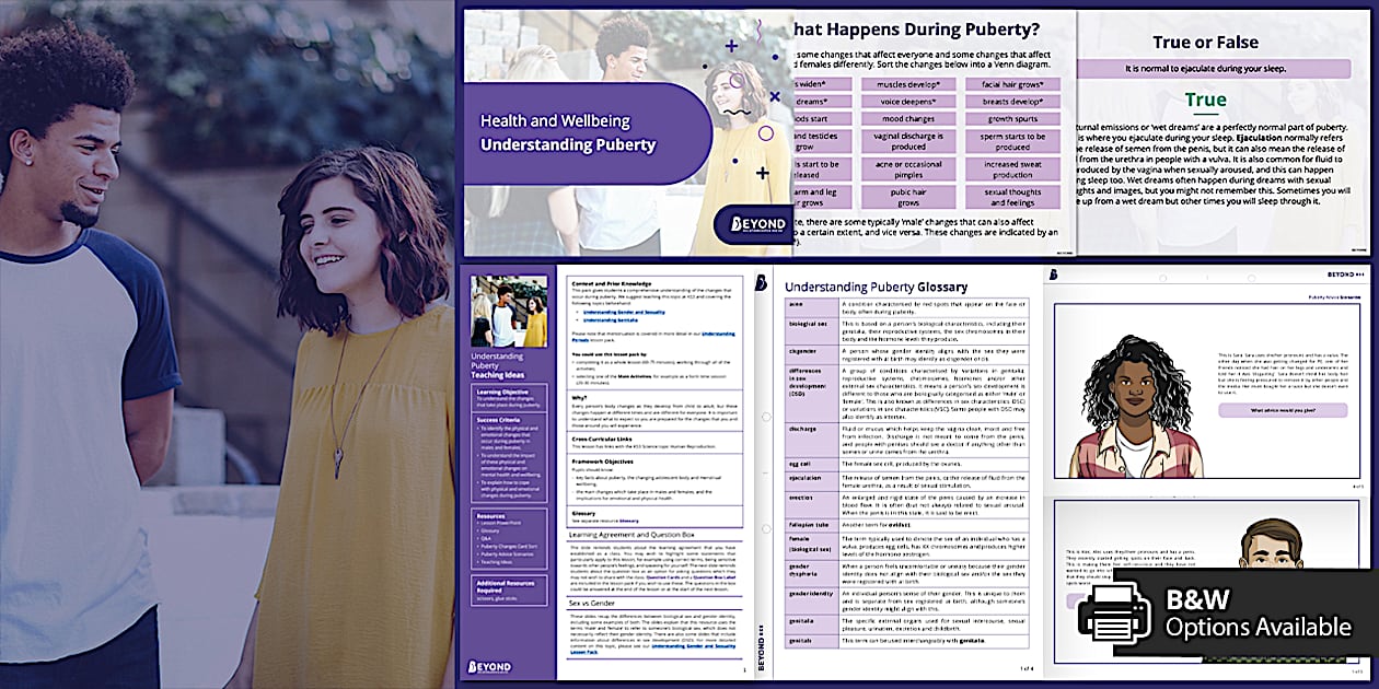 Understanding Puberty Lesson Pack | Beyond Resource - Twinkl