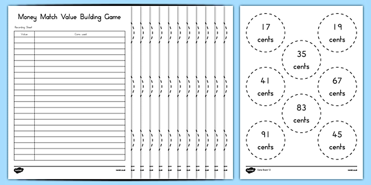 Matching Money Game | Financial Literacy | Twinkl USA