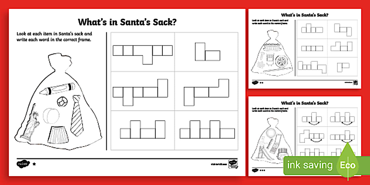Phase 5 What's in Santa's Sack? Phonics Activity Sheets