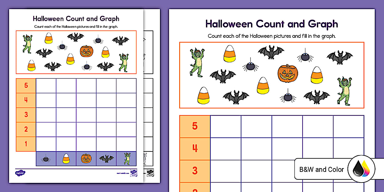 Halloween Count and Graph Activity | PreK-1 Math | Twinkl